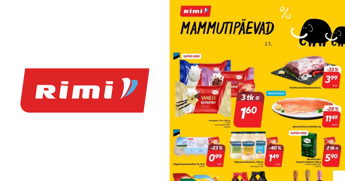 RIMI kliendilehed ja pakkumised | Kliendileht24.ee